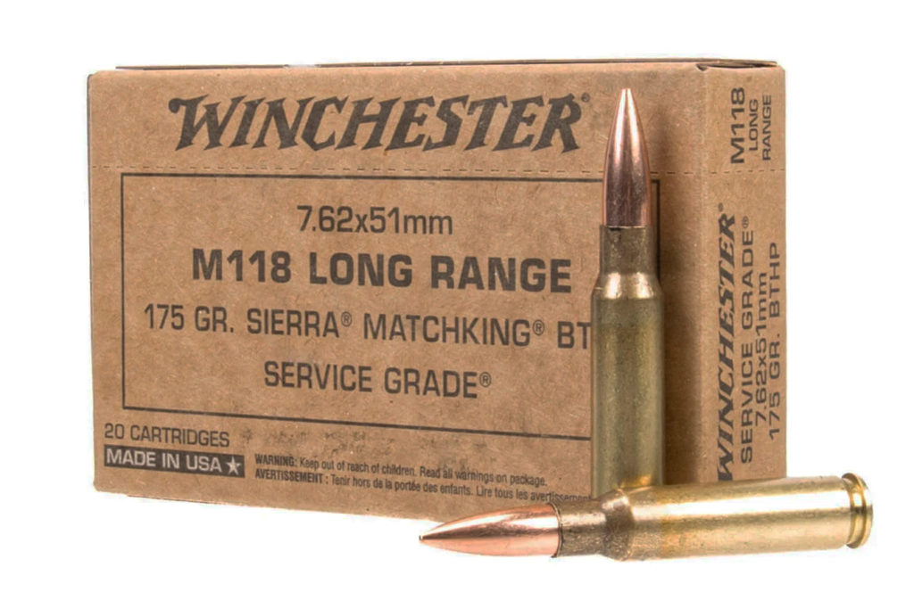 Winchester M118 Long Range 7.62x51MM 175gr. Sierra Matchking BTHP Service Grade 20rd Box # ...
