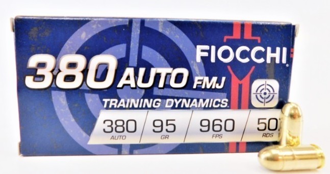 Fiocchi Training Dynamics .380 Auto 95gr. FMJ 50rd Box #380AP – Dunns ...