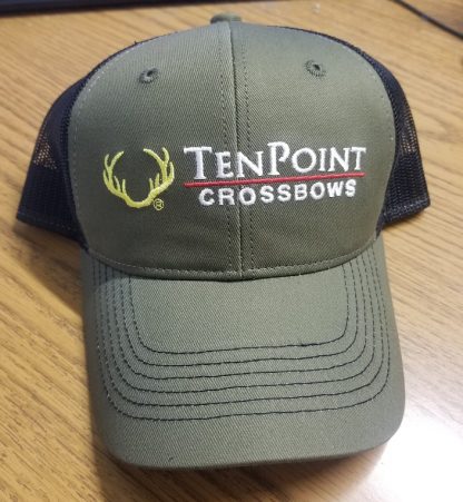TenPoint Crossbows OD Green Black Mesh Back Logo Trucker Hat - Dunns ...